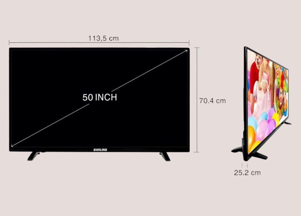 Kích Thước Tivi 50 Inch: Samsung, Sony, TCL | TIKI