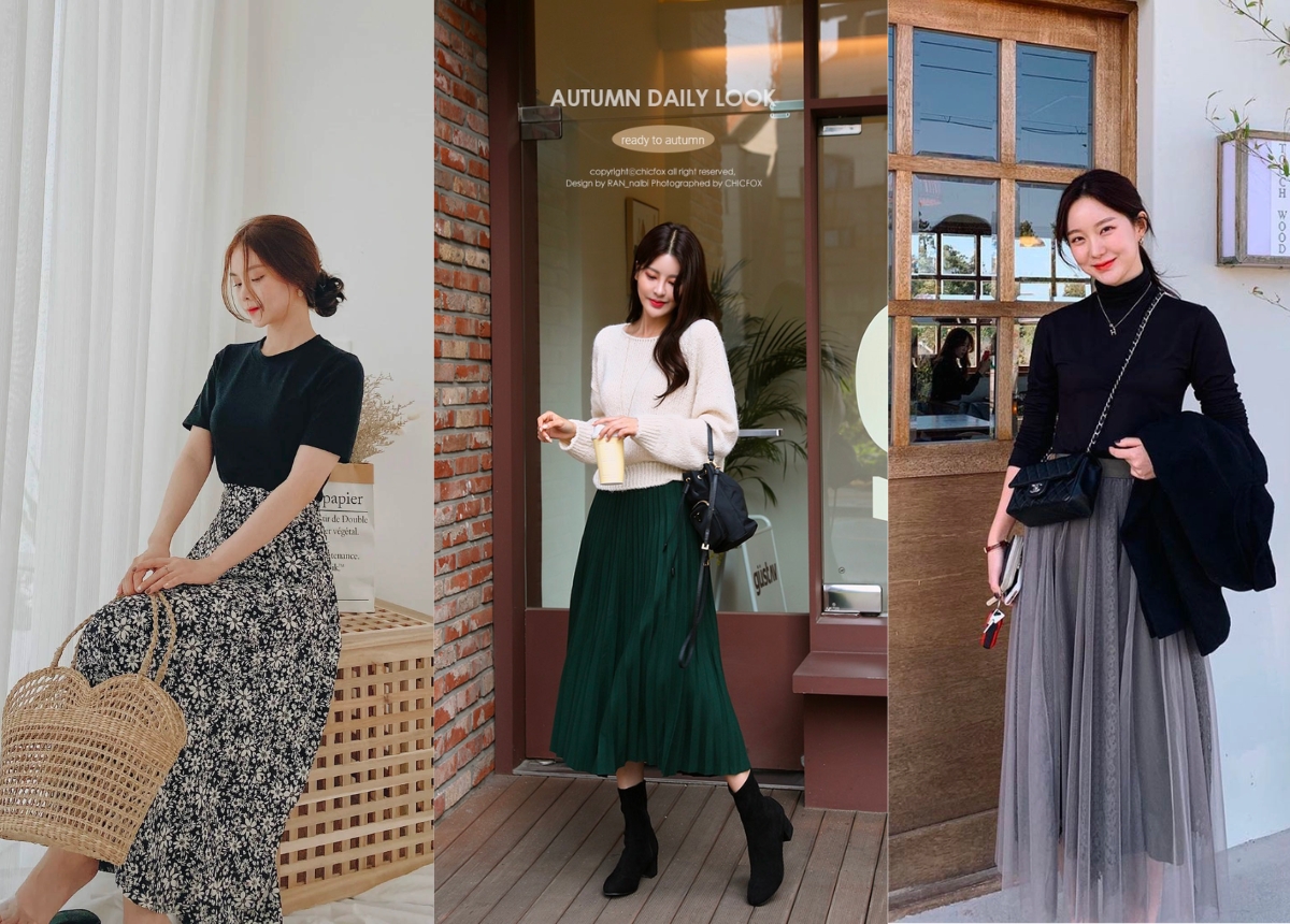 Hướng Dẫn Cách Mix đồ Với Chân Váy Chữ A Dài đơn Giản Mà đẹp