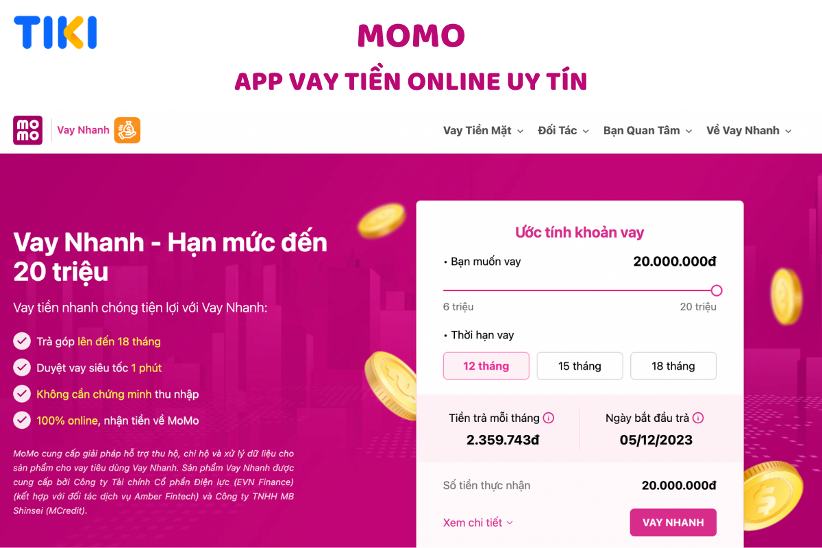 TOP 10 APP Vay Tiền Online Uy Tín 2024, Trả Góp Mỗi Tháng, Chuyển Khoản Nhanh | TIKI