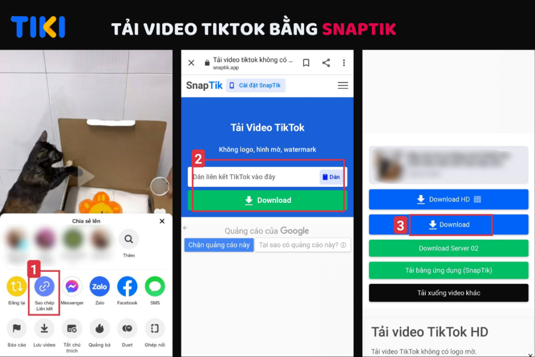 9 Cách tải video Tiktok không logo, watermark miễn phí, sắc nét | TIKI
